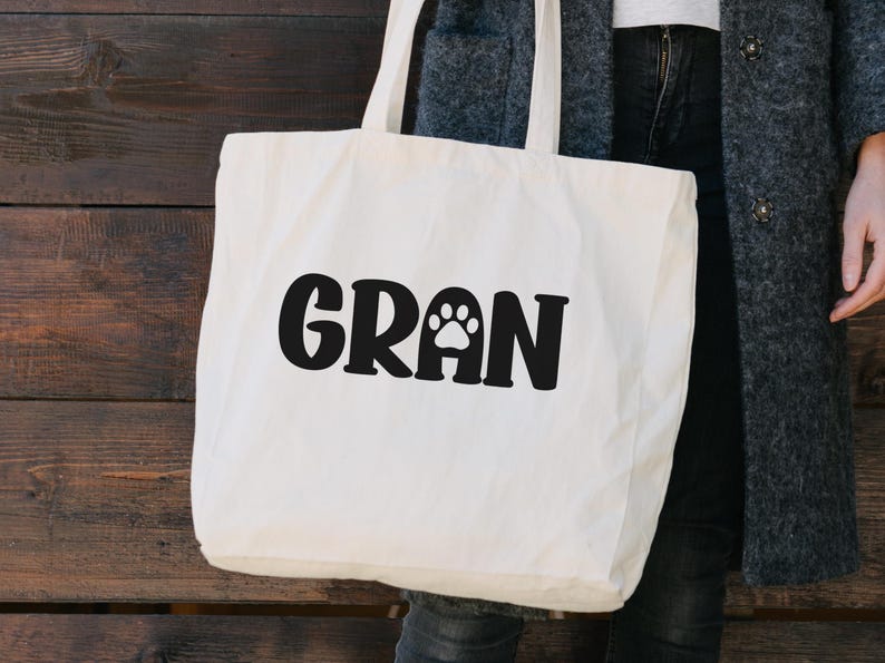 Gran SVG PNG Instant Digital Download Commercial Use Clipart, Cute Paw ...