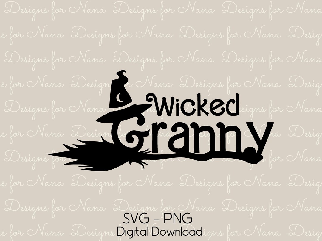 Granny SVG PNG Instant Digital Download Commercial Use Clipart, Cute ...