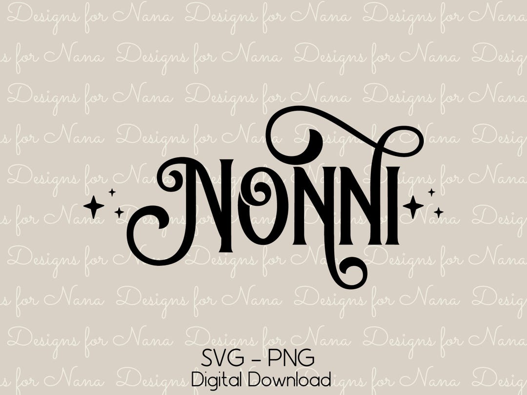 Nonni SVG PNG Instant Digital Download Commercial Use Clipart, Festive ...