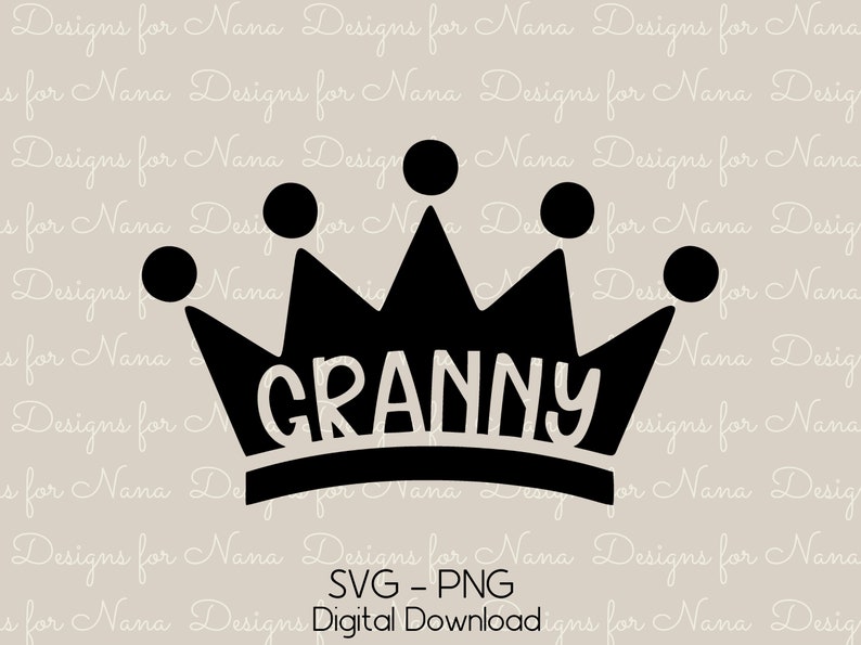 Granny SVG PNG Digital Download Commercial Use Cut Files for Cricut and ...