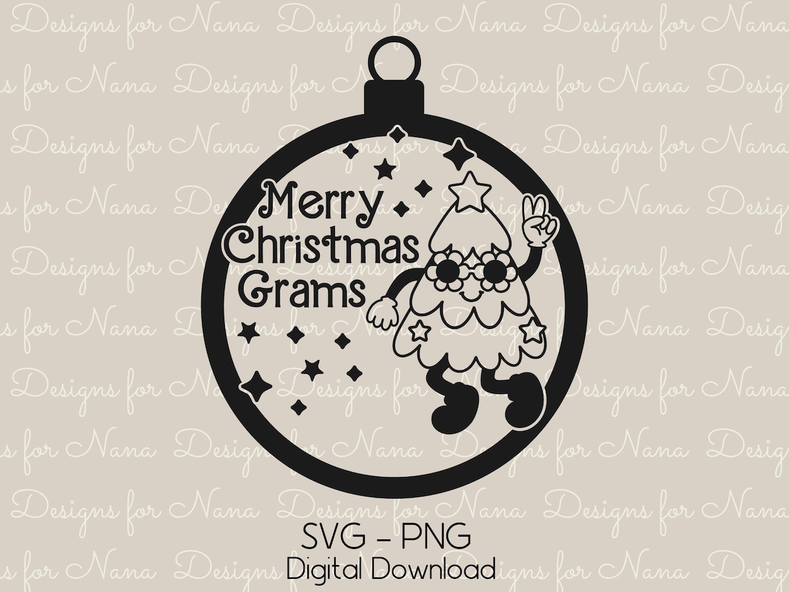 Grams SVG PNG Digital Download Commercial Use Clipart, Retro Ornament ...