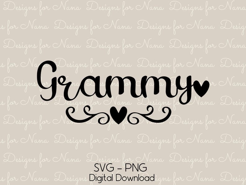 Grammy SVG PNG Instant Digital Download Commercial Use Clipart, Cute ...