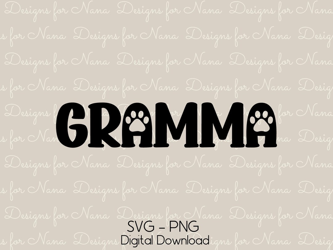 Gramma SVG PNG Instant Digital Download Commercial Use Clipart, Cute ...