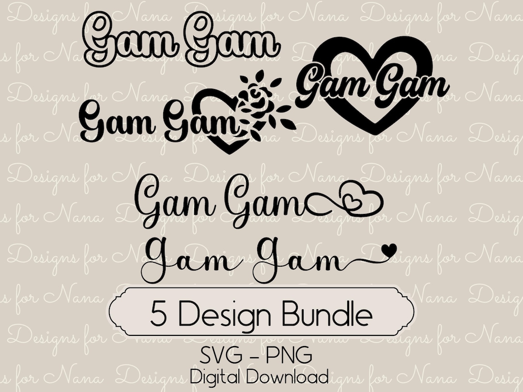 Gam Gam SVG PNG Digital Download Commercial Use Clipart Bundle, Cute ...