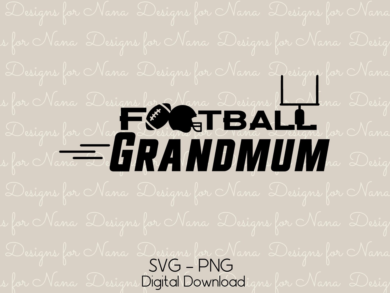 Grandmum SVG PNG, Football Grandma Clipart for Your Handmade Sport Fan ...