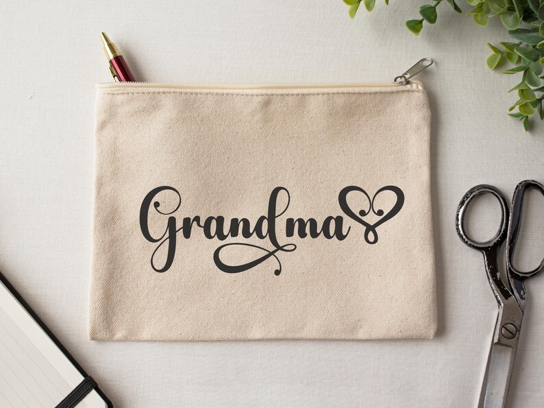 Grandma SVG PNG Digital Download Commercial Use Clipart, Swirl Heart ...