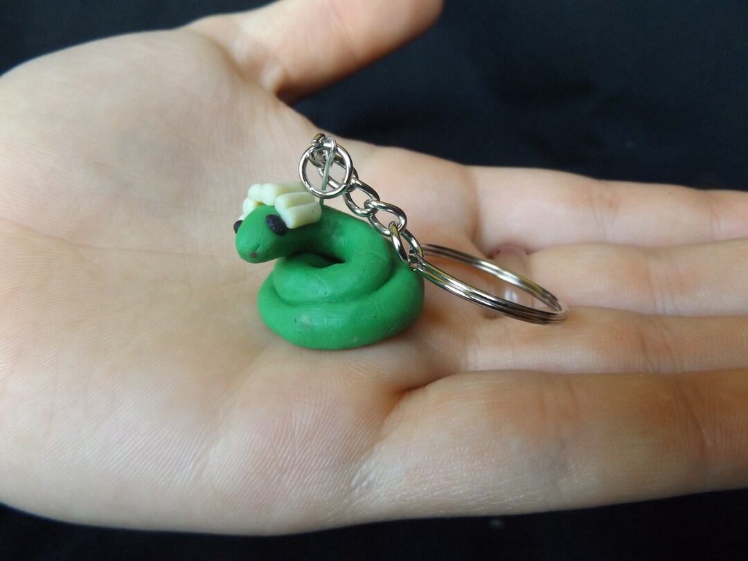 Historic Snake Hand Sculpted Polymer Clay Keychains, Snakes With Powder ...