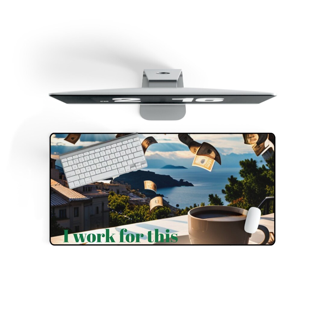 Desk Mats Money Flying Coffee Morning Cute Mat for Computer - Etsy