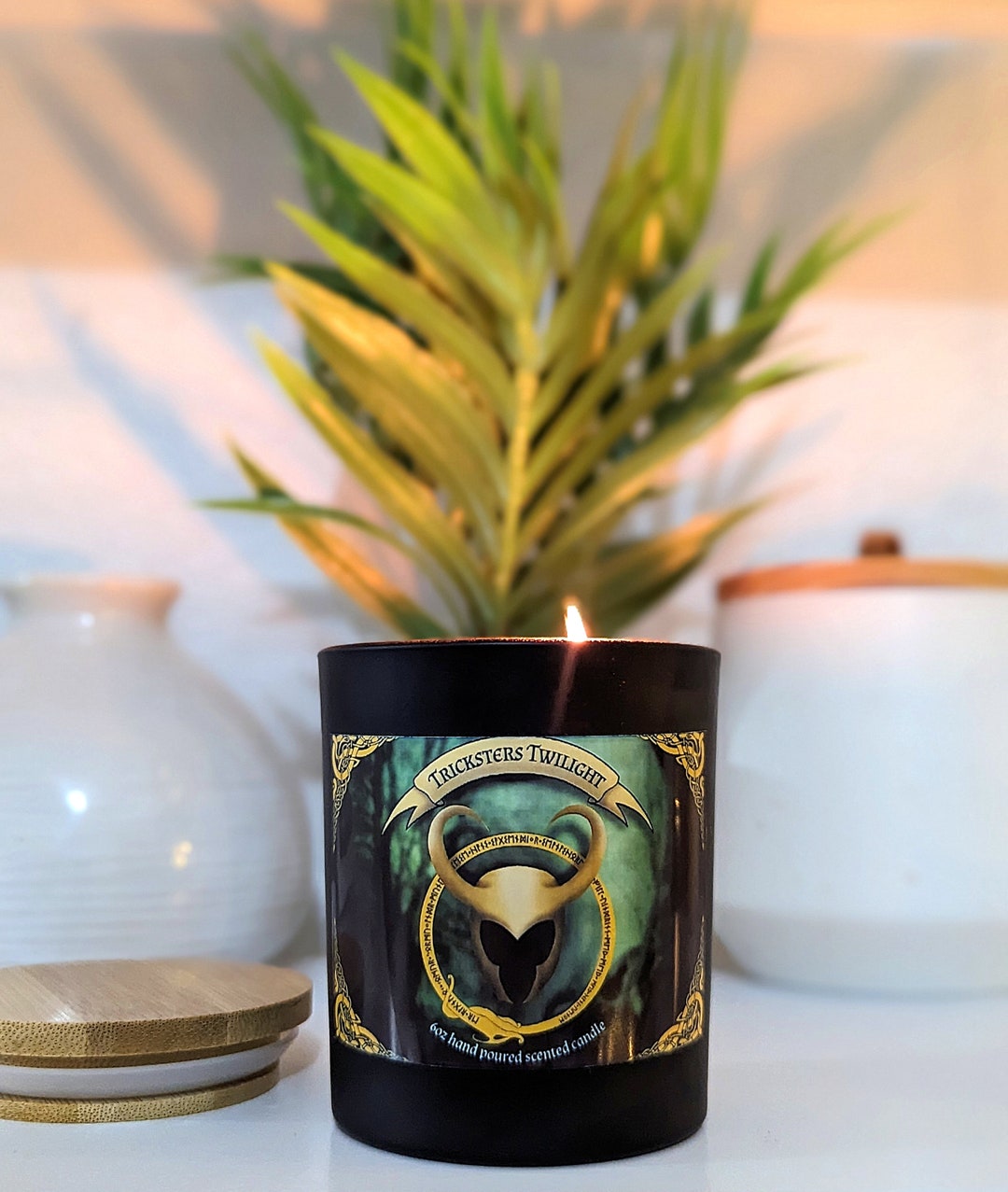 6oz Loki Inspired Hand-poured Organic Scented Candle Comic Book Home Decor trickster's Twilight ...
