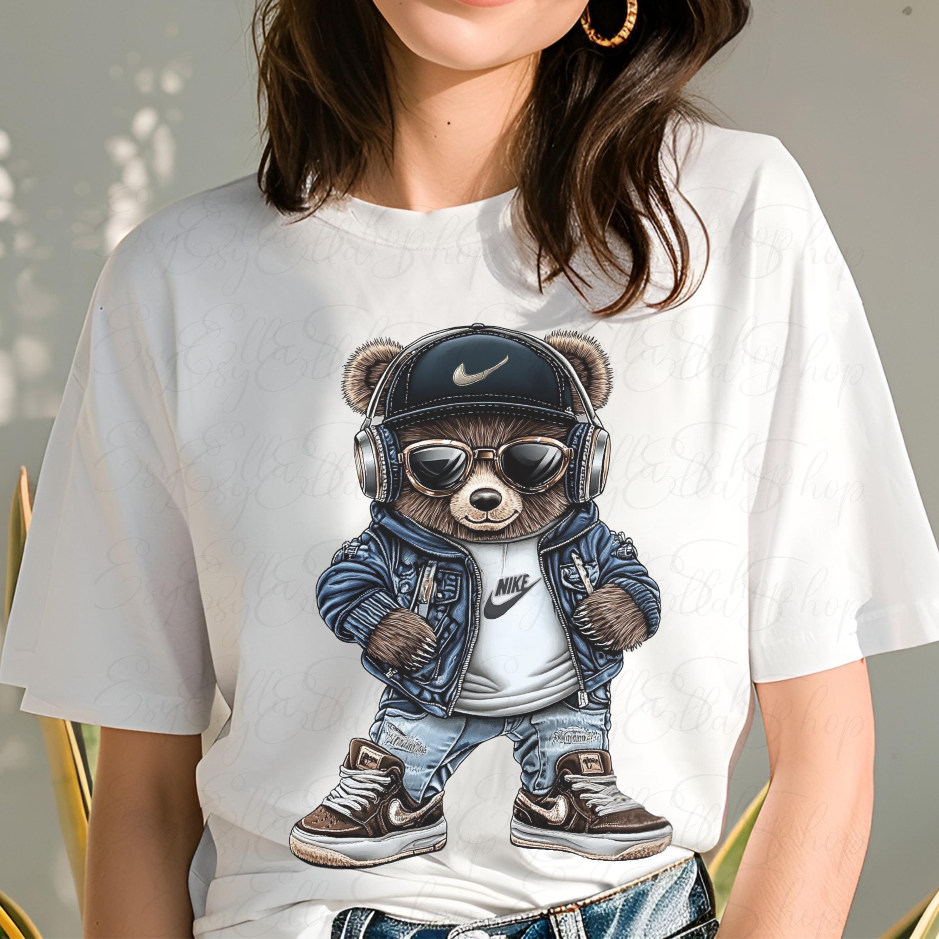 Designer Bear PNG,N Ikepng, Cartoon Bear,top Sellers, Hip Hop Bear, DTF ...