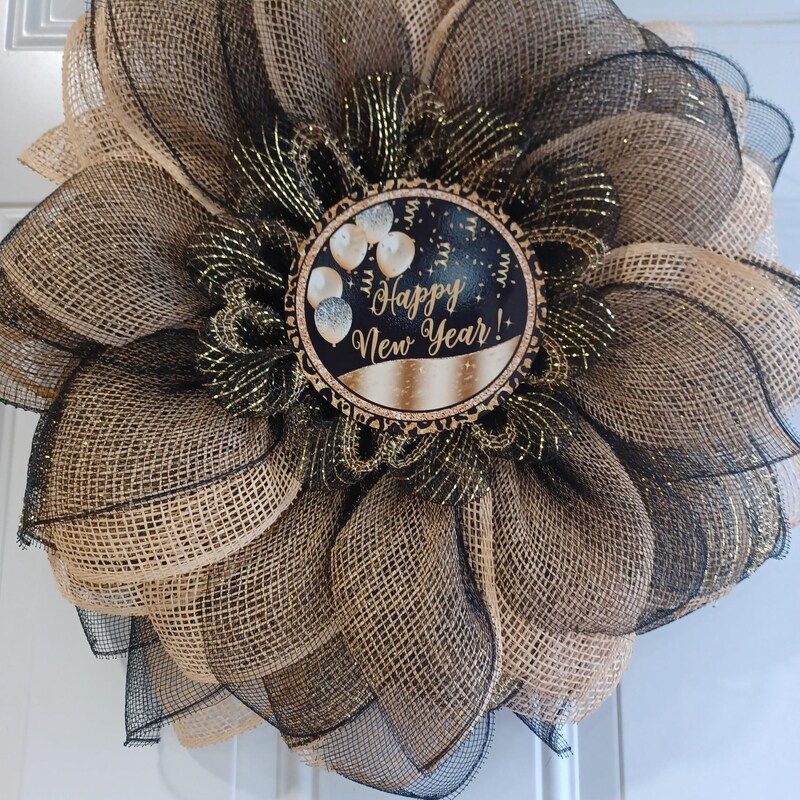 New Year Wreath - Etsy