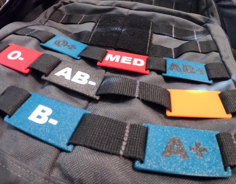 Custom MOLLE Tag Tactical Gear ID | Add Custom Text, Blood Type ...