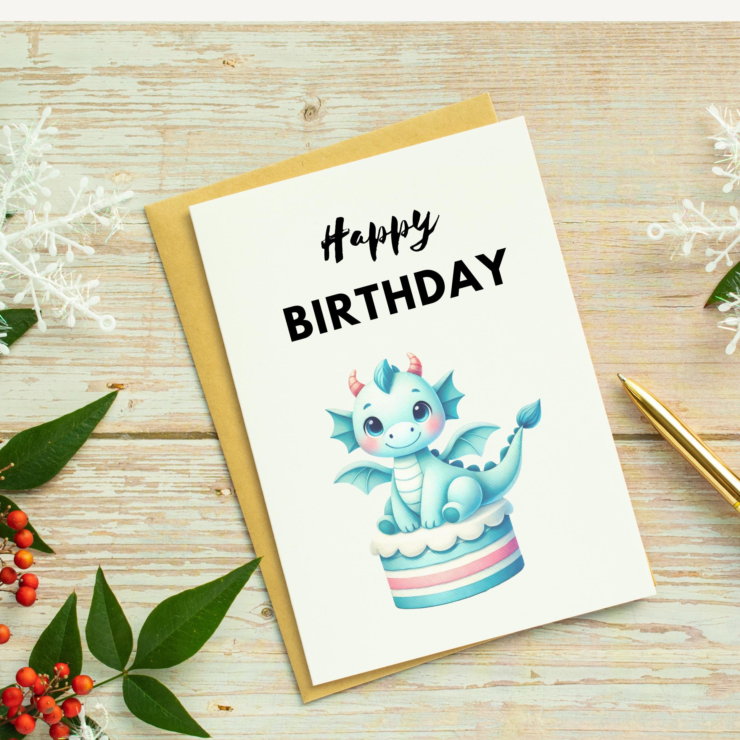 Dragon Birthday Clipart: Watercolor Baby Dragons (digital Download ...