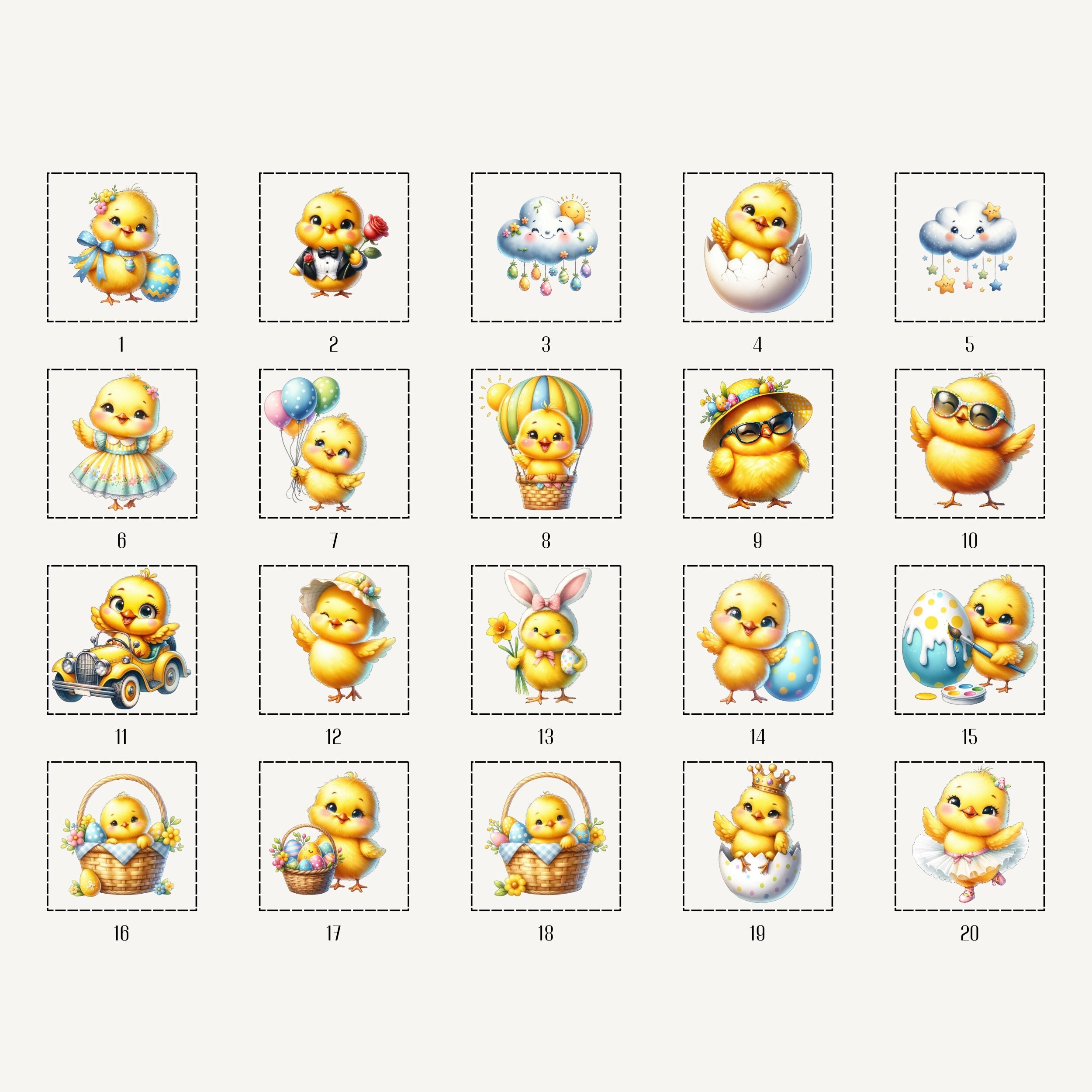 Easter Chick Clipart, Cute Chick Clipart, Spring Clipart, Easter Eggs ...