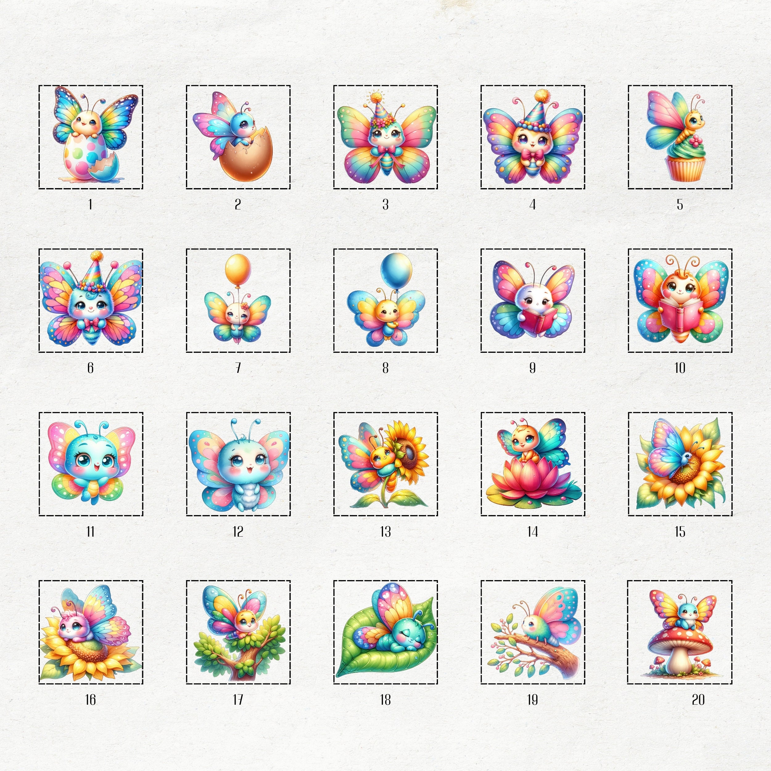 Watercolor Spring Butterfly Clipart, Cute Butterfly Clipart, Bug, Baby ...