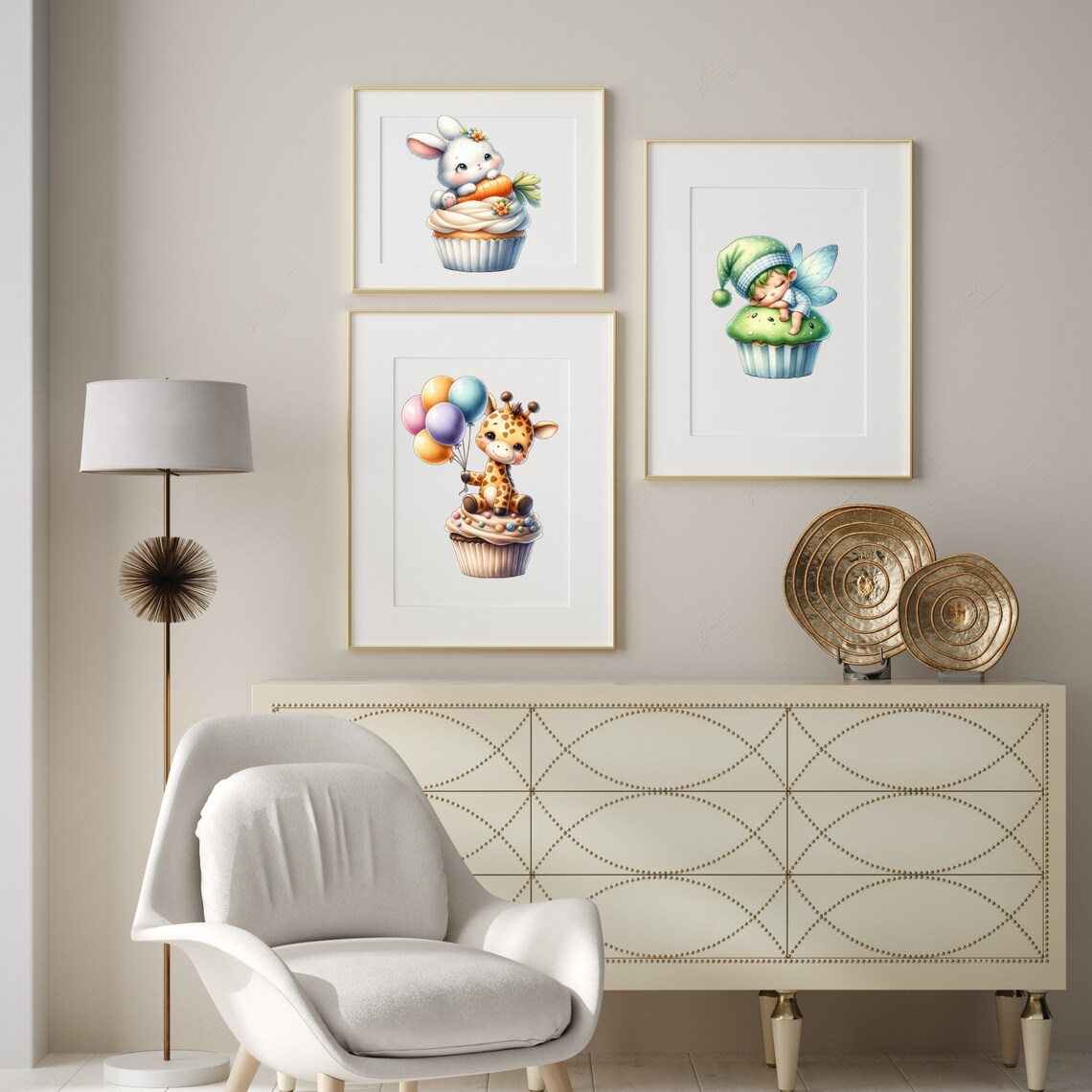 Cute Cupcake Animals Clipart, Birthday Cupcakes, Sleepy Animals ...