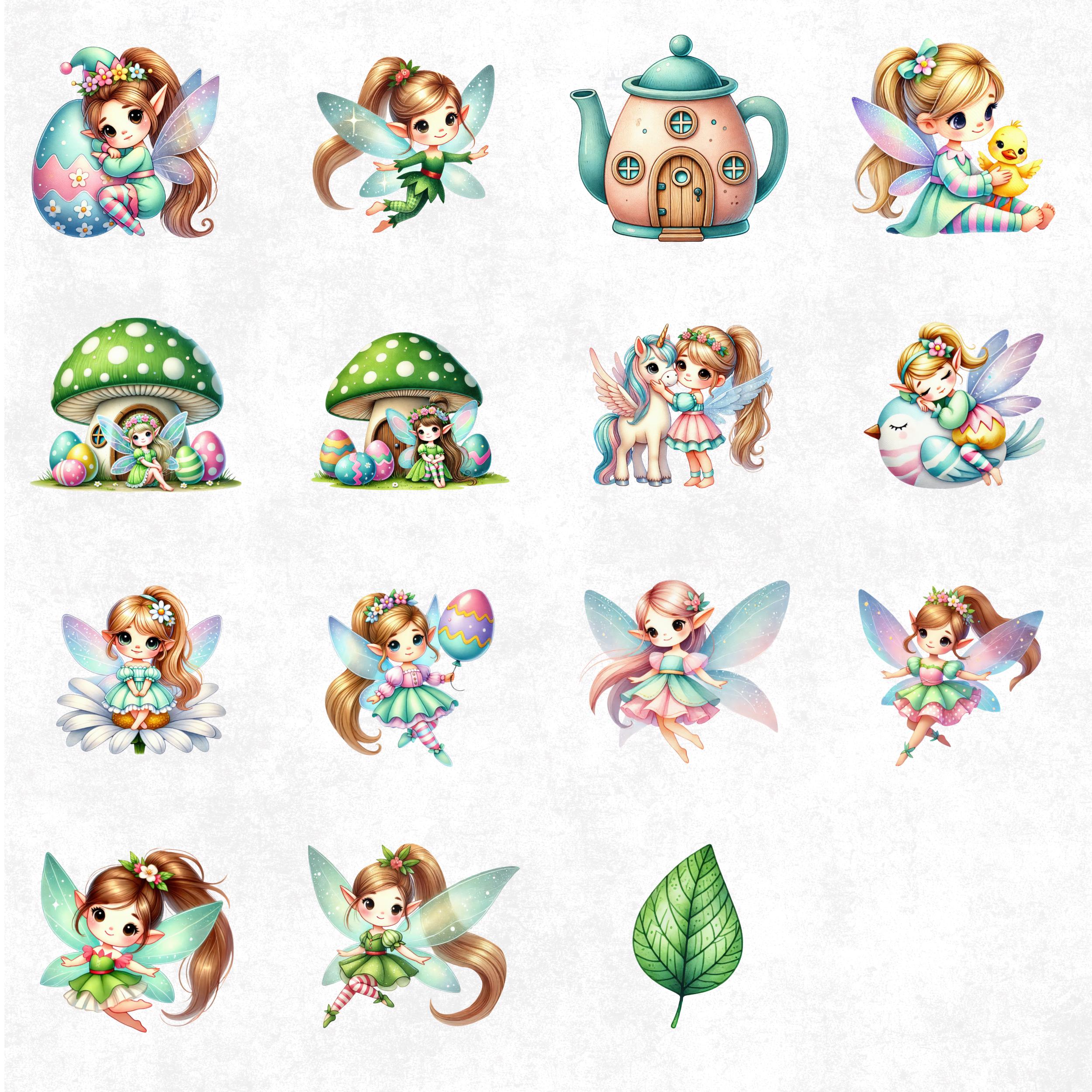Watercolor Easter Fairy Clipart, Cute Easter Fairy Clipart, Easter Egg ...