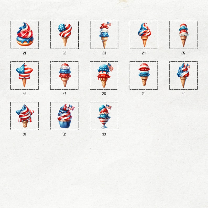 Watercolor Patriotic Ice Cream Png, 4th of July Ice Cream, USA Ice ...