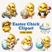 Easter Chick Clipart, Cute Spring PNG Images (commercial Use) - Etsy