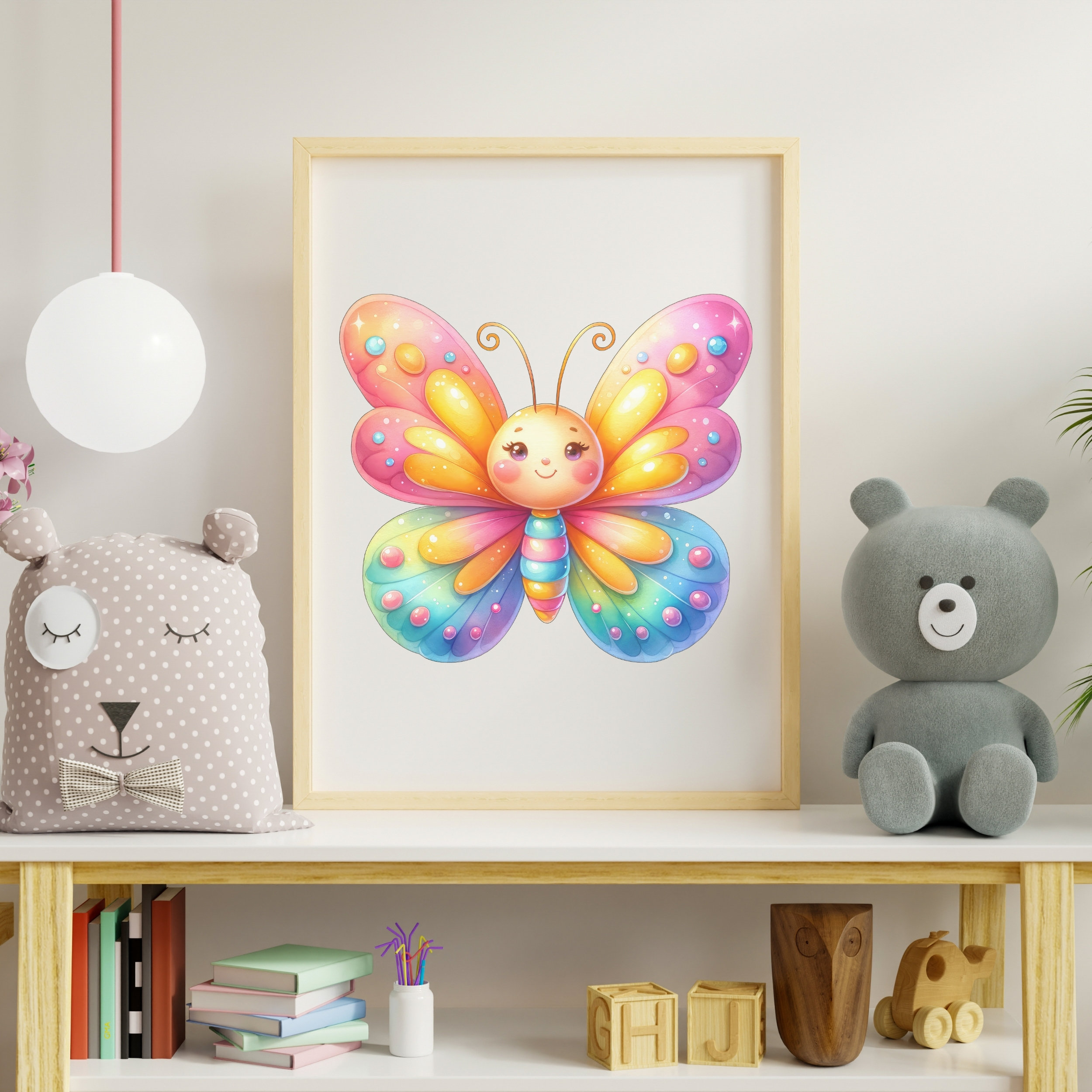 Watercolor Spring Butterfly Clipart, Cute Butterfly Clipart, Bug, Baby ...