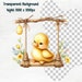 Easter Duck Clipart, Watercolor Cute Duck Clipart, Spring Clipart ...