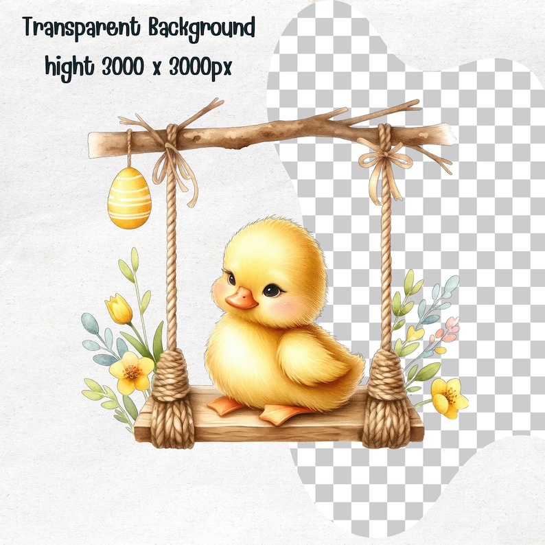 Easter Duck Clipart, Watercolor Cute Duck Clipart, Spring Clipart ...