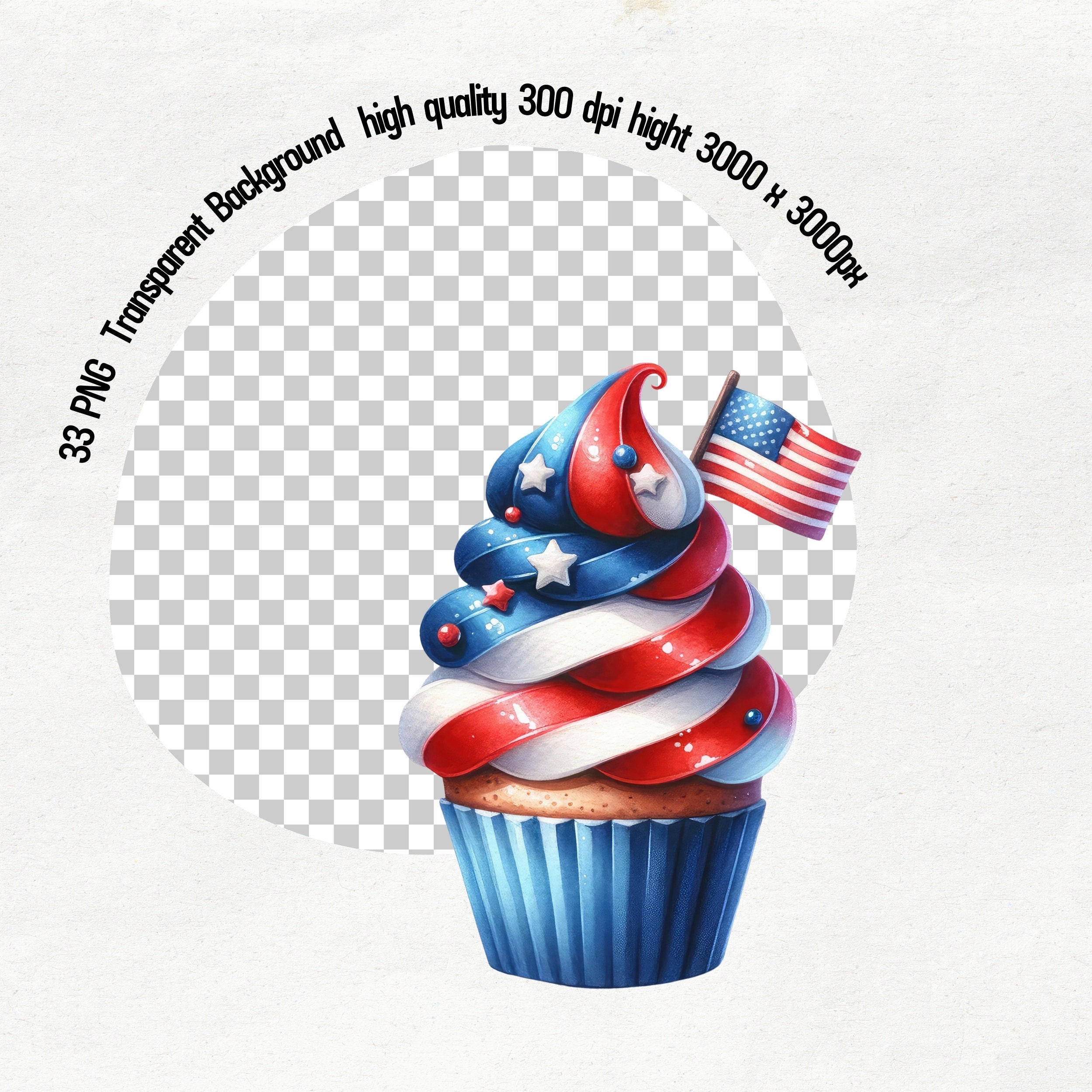Watercolor Patriotic Ice Cream Png, 4th of July Ice Cream, USA Ice ...