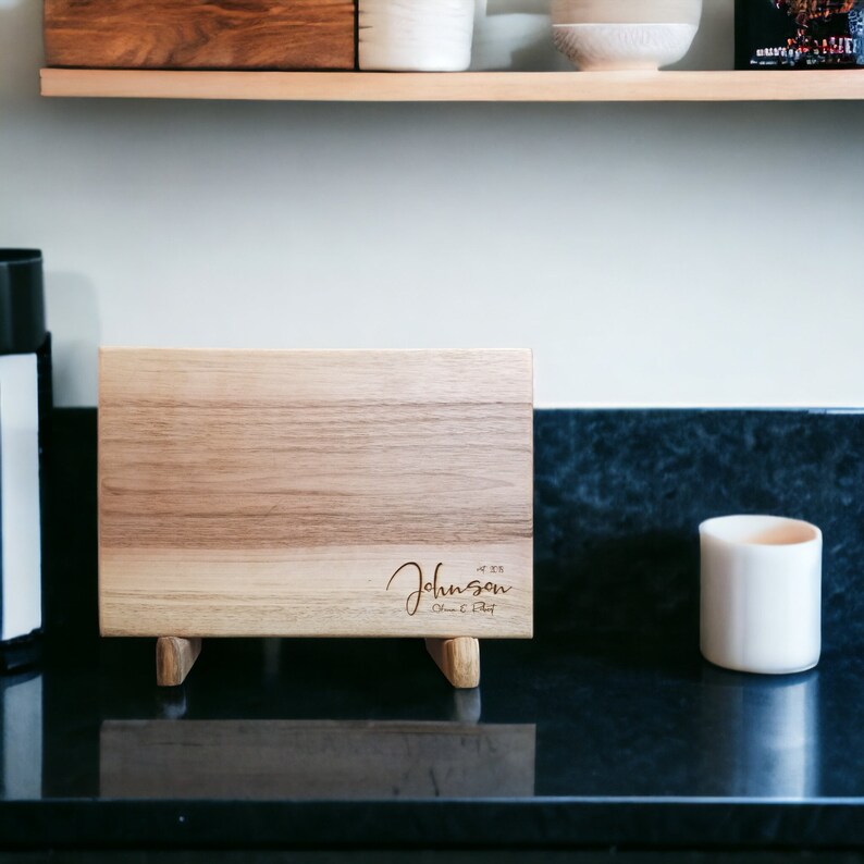 Custom Laser Engraved Walnut Cutting Board, Rustic Mother's Day Gift ...