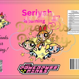 Power Puff Girls Chip Bags Template - Etsy