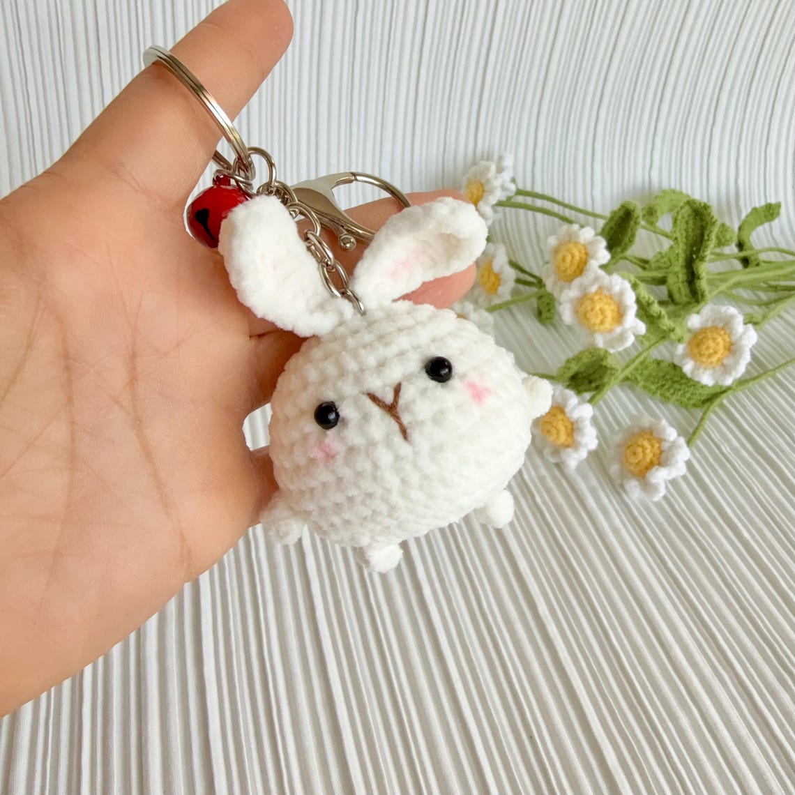 Handmade Crochet Animal Keychain: Plush Baby Shower Favors - Etsy