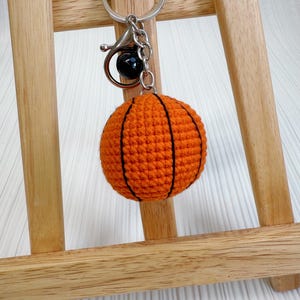 Crochet Sports Ball Keychain: Handmade Football, Basketball, Soccer Bag ...