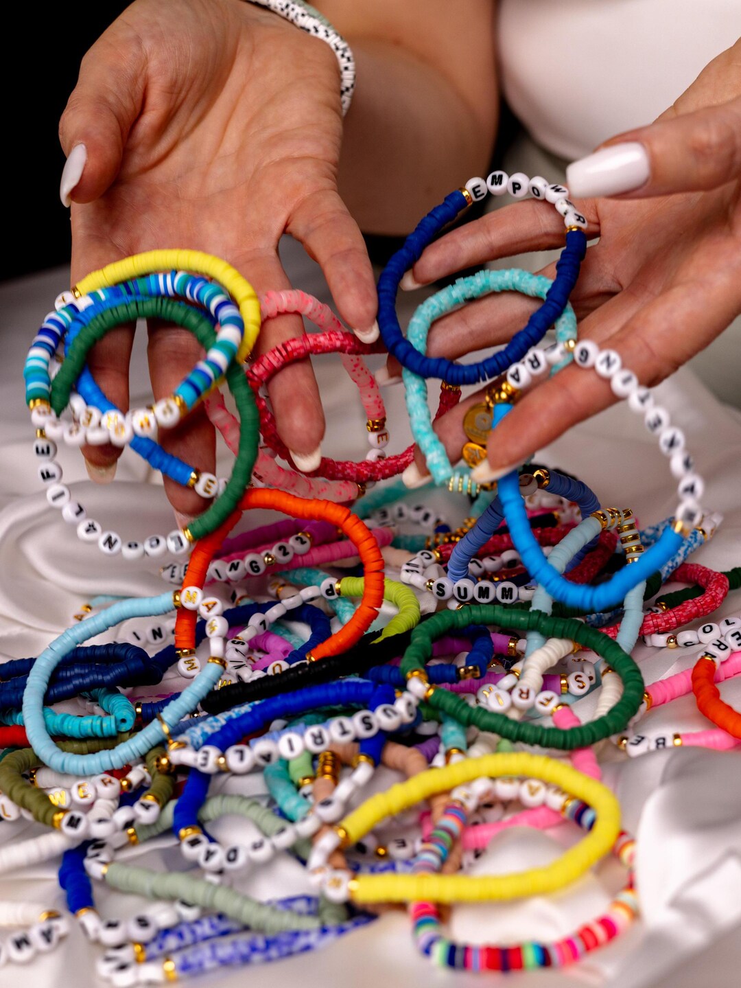 Little Words Project Bracelet, Custom Beaded Friendship Bracelet, Bulk ...