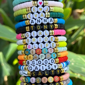 Little Words Project Bracelet, Custom Beaded Friendship Bracelet, Bulk ...