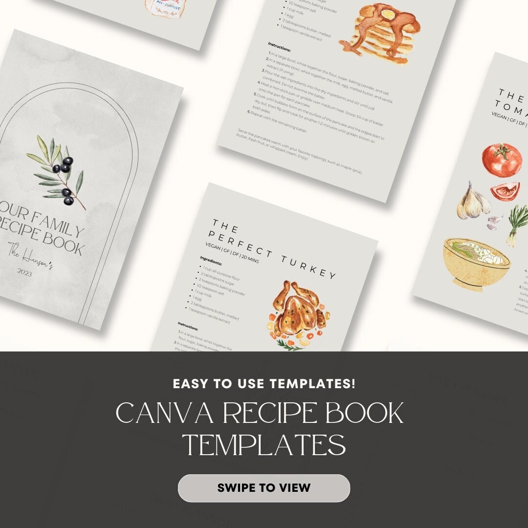 Easy to Use Template, Recipe Book Template, Modern and Minimal ...
