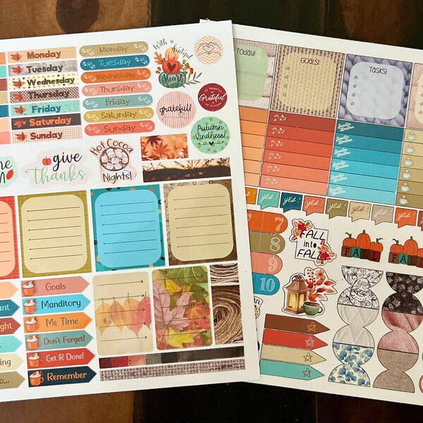 Fall Planner Stickers - Etsy
