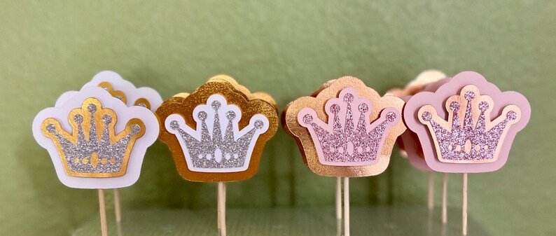 Crown Cupcakes Toppers, 3D Crown Cupcakes Toppers, Crown Birthday ...
