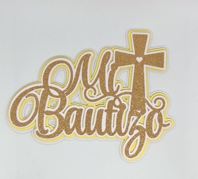 Mi Bautizo Personalized Cake Topper, Custom Christening Cake Topper ...