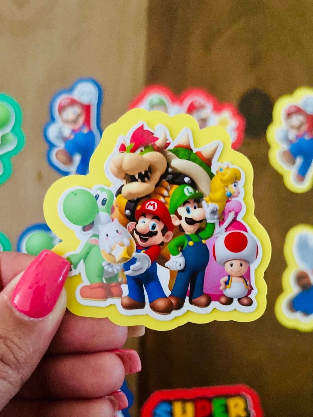 Mario Cupcake Toppers 12 Pcs, 24 Pcs- Super Mario Toppers - Super Mario ...
