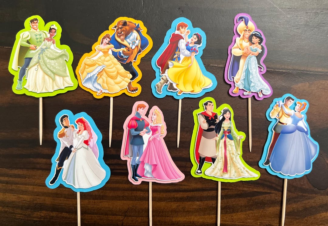 Princesses and Princes Cupcake Toppers - Princess Toppers - Princess ...