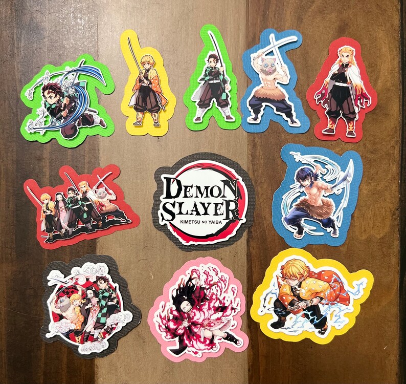 Anime Cupcake Toppers: Inspired by Samurai Demon Fighters. Slayer Anime ...