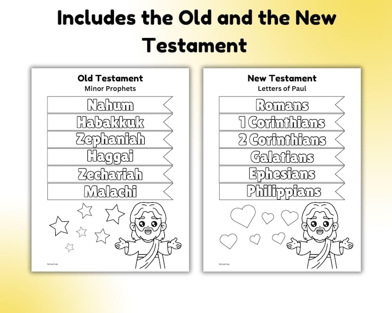 Coloring Pages of the Books of the Bible, Old Testament, New Testament ...