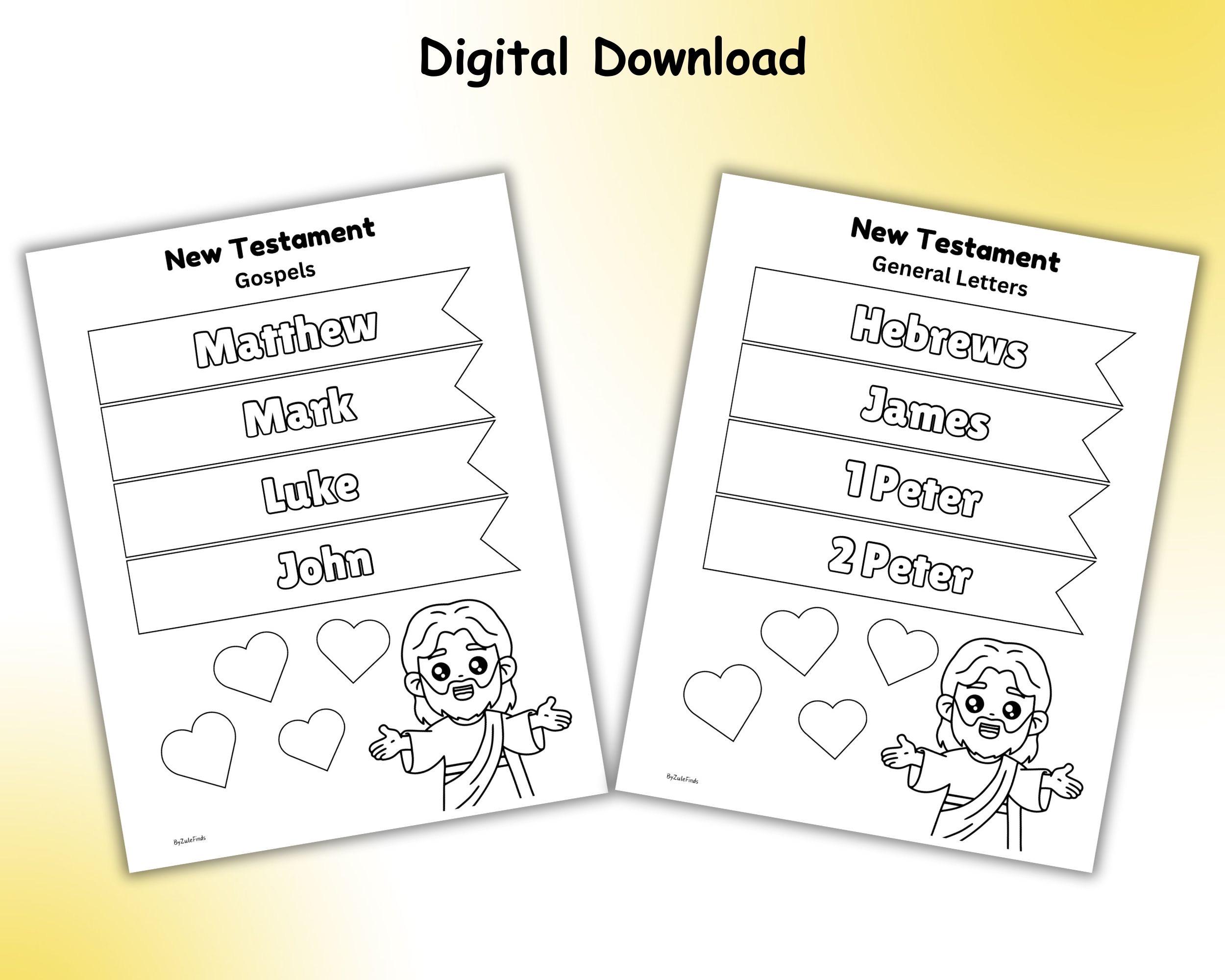 Coloring Pages of the Books of the Bible, Old Testament, New Testament ...