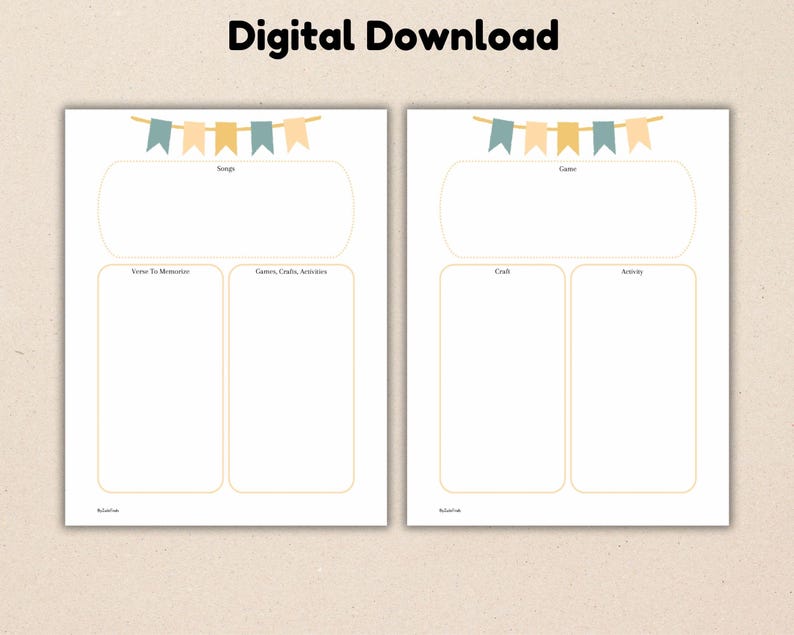 Sunday School Lesson Plan - Etsy