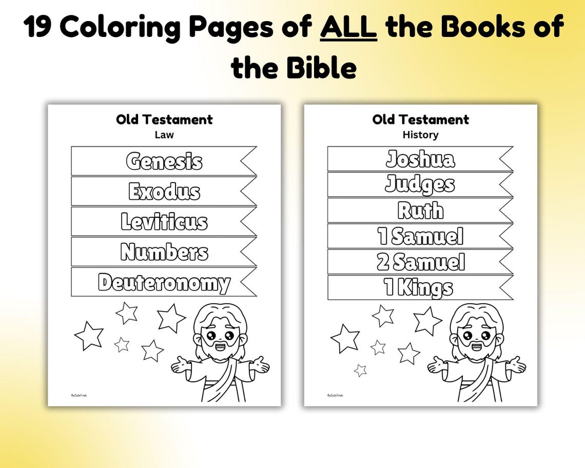 Coloring Pages of the Books of the Bible, Old Testament, New Testament ...