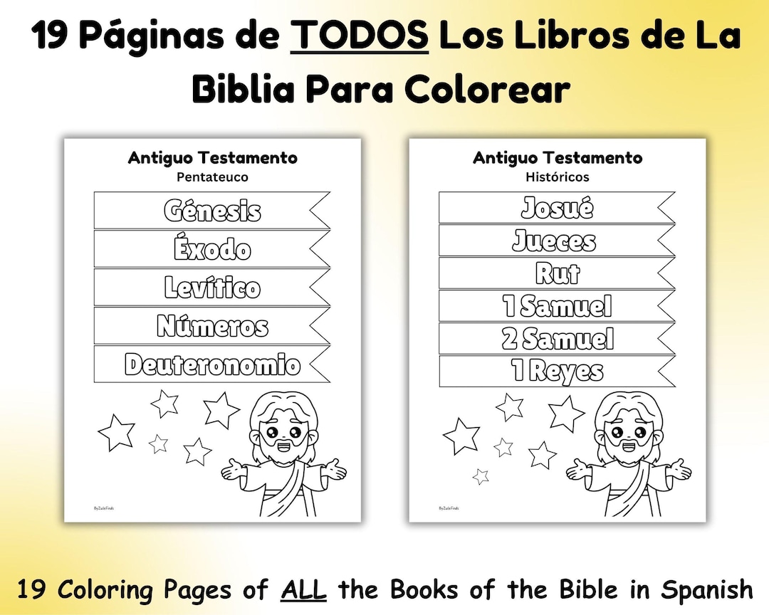 Libros De La Biblia Para Colorear, Antiguo Testamento, Nuevo Testamento ...
