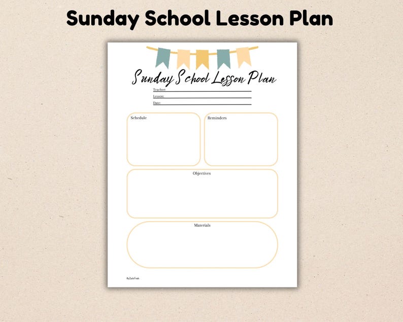 Sunday School Lesson Plan - Etsy
