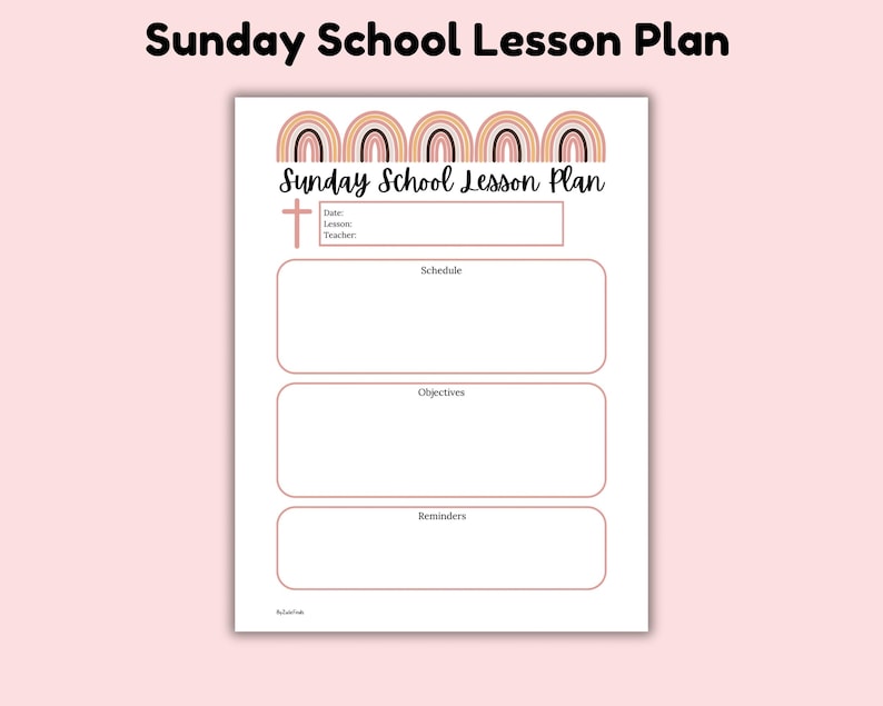 Sunday School Lesson Plan - Etsy