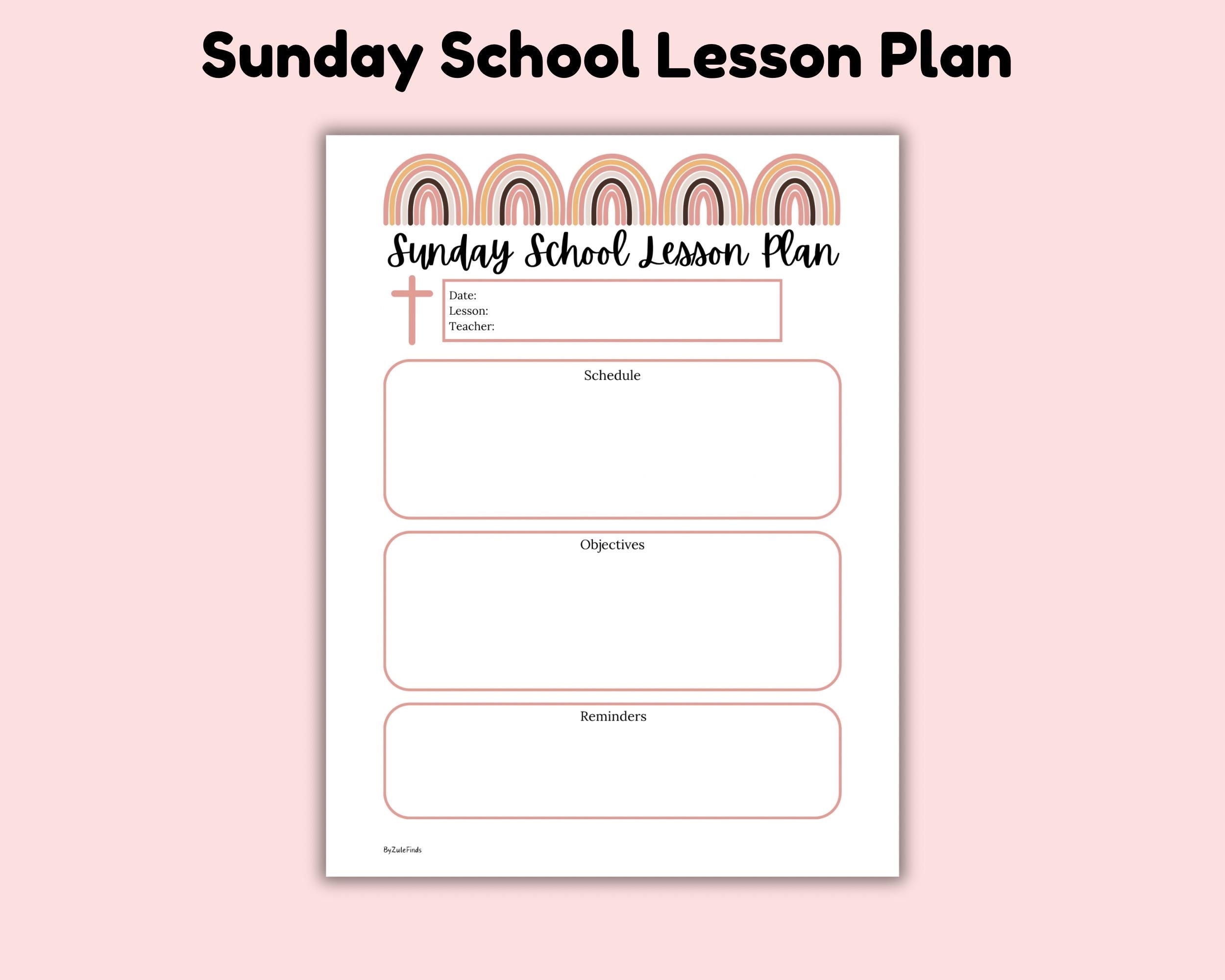 Sunday School Lesson Plan - Etsy