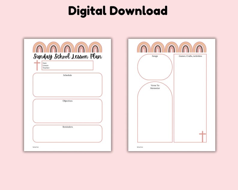 Sunday School Lesson Plan - Etsy