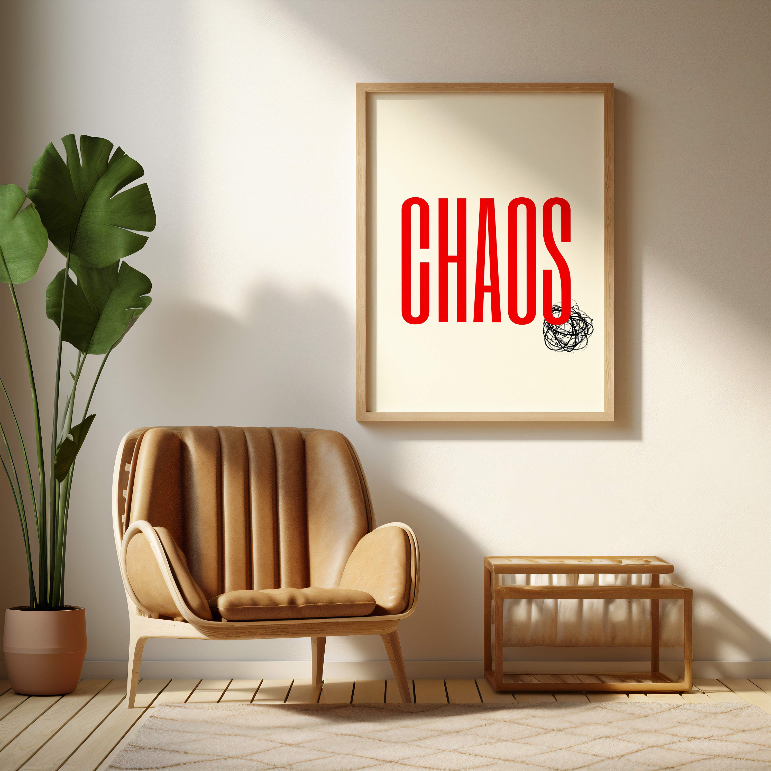 CHAOS Poster, Wavy Print Large, Printable Aesthetic Room Decor, 70s ...